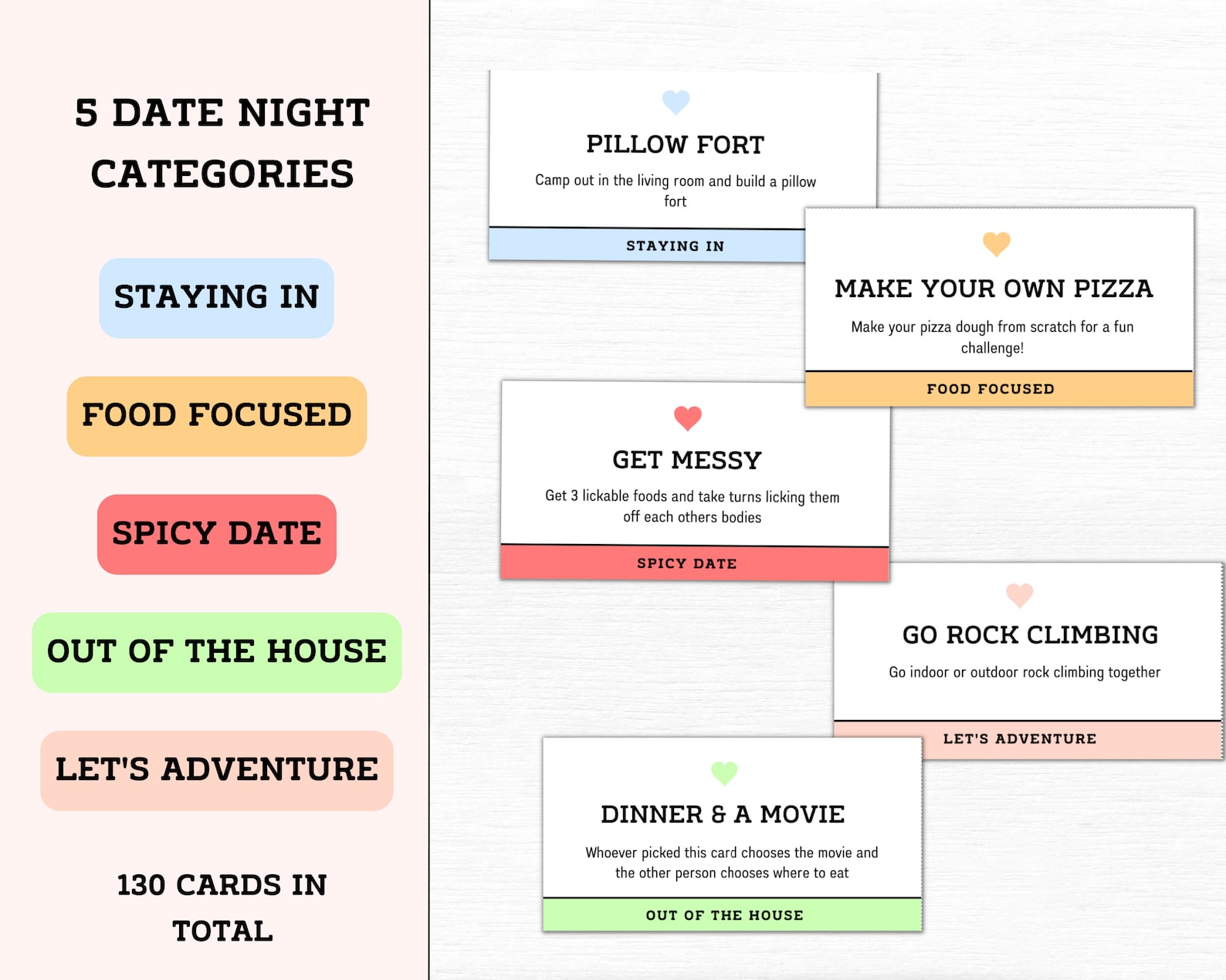 Printable Date Night Cards, Date Night Coupons, Date Night Cards for ...