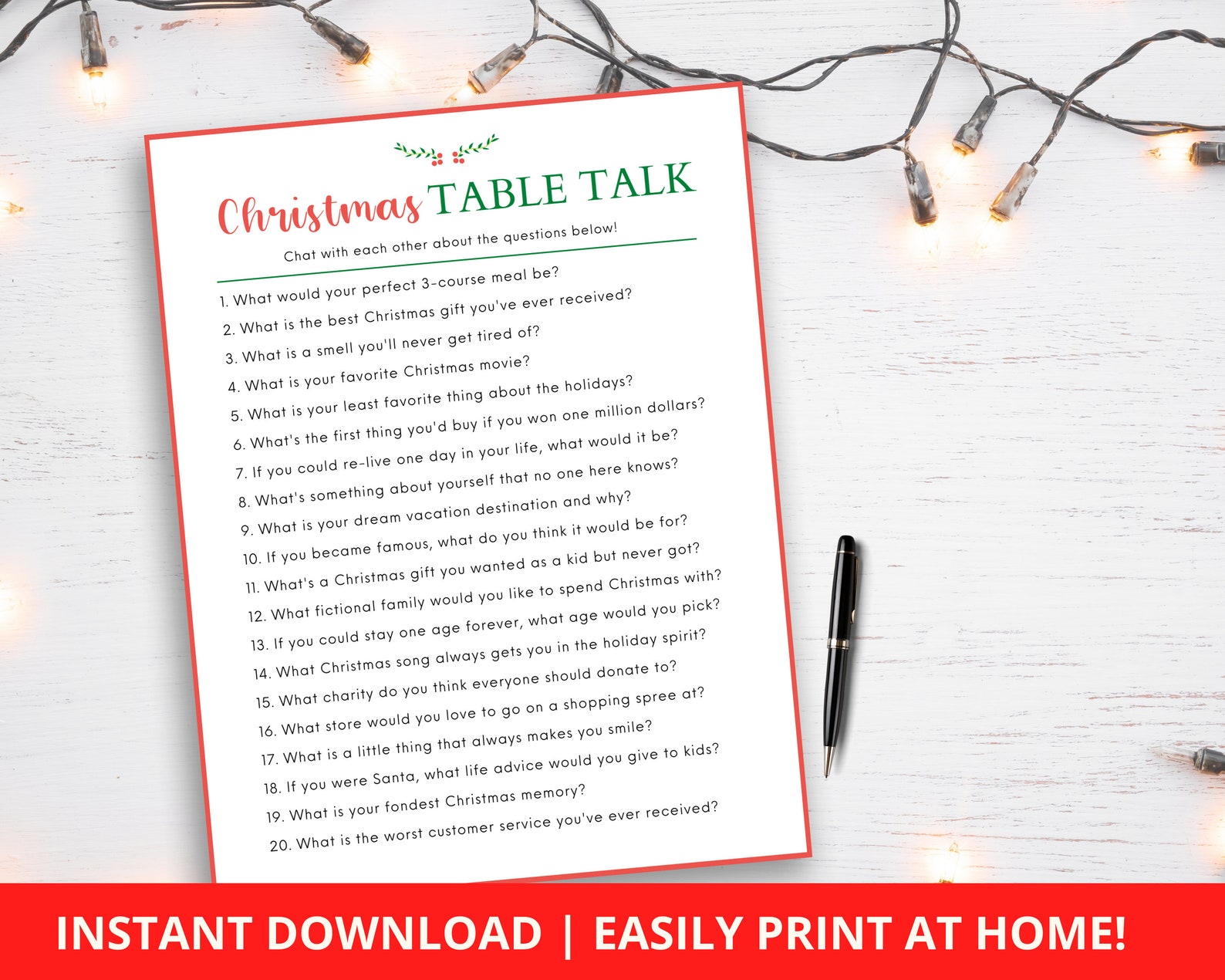 Christmas Icebreaker Game Christmas Party Games Christmas - Etsy