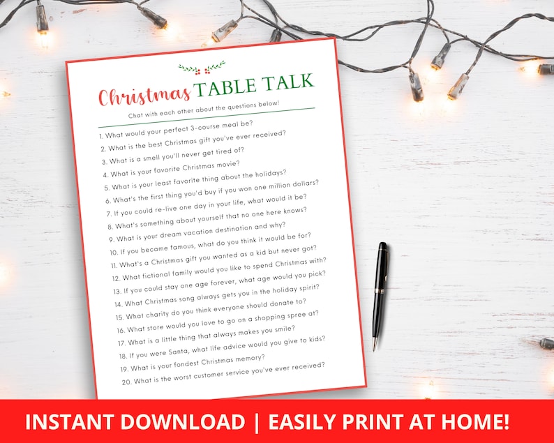 Christmas Icebreaker Game Christmas Party Games Christmas - Etsy