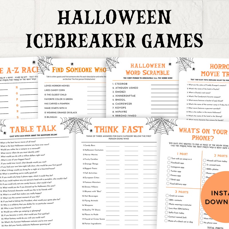 Adult Halloween Games - Etsy