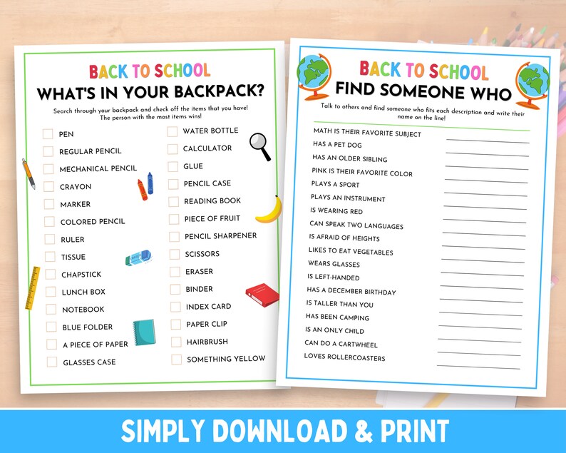 Back to School Games Bundle Elementary School Games First - Etsy