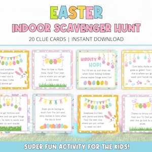 Indoor Easter Scavenger Hunt for Kids, Easter Treasure Hunt Printable ...