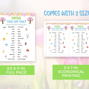 Spring Party Games Bundle, Spring Games, Springtime Activities for Kids ...