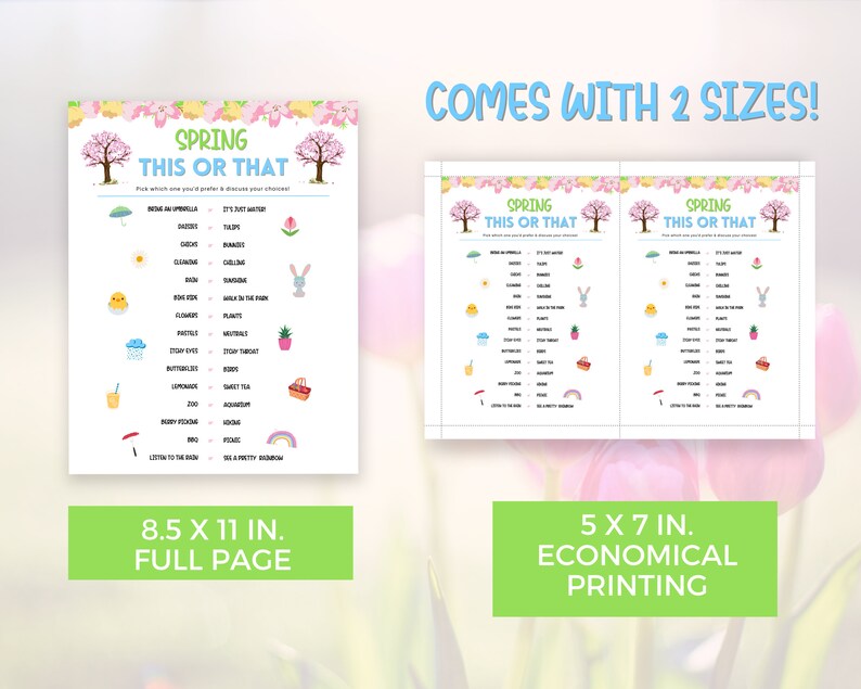 Spring Party Games Bundle Spring Games Springtime Activities - Etsy
