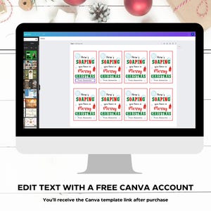 Here's Soaping You Have A Merry Christmas Tag, Editable Christmas Soap ...