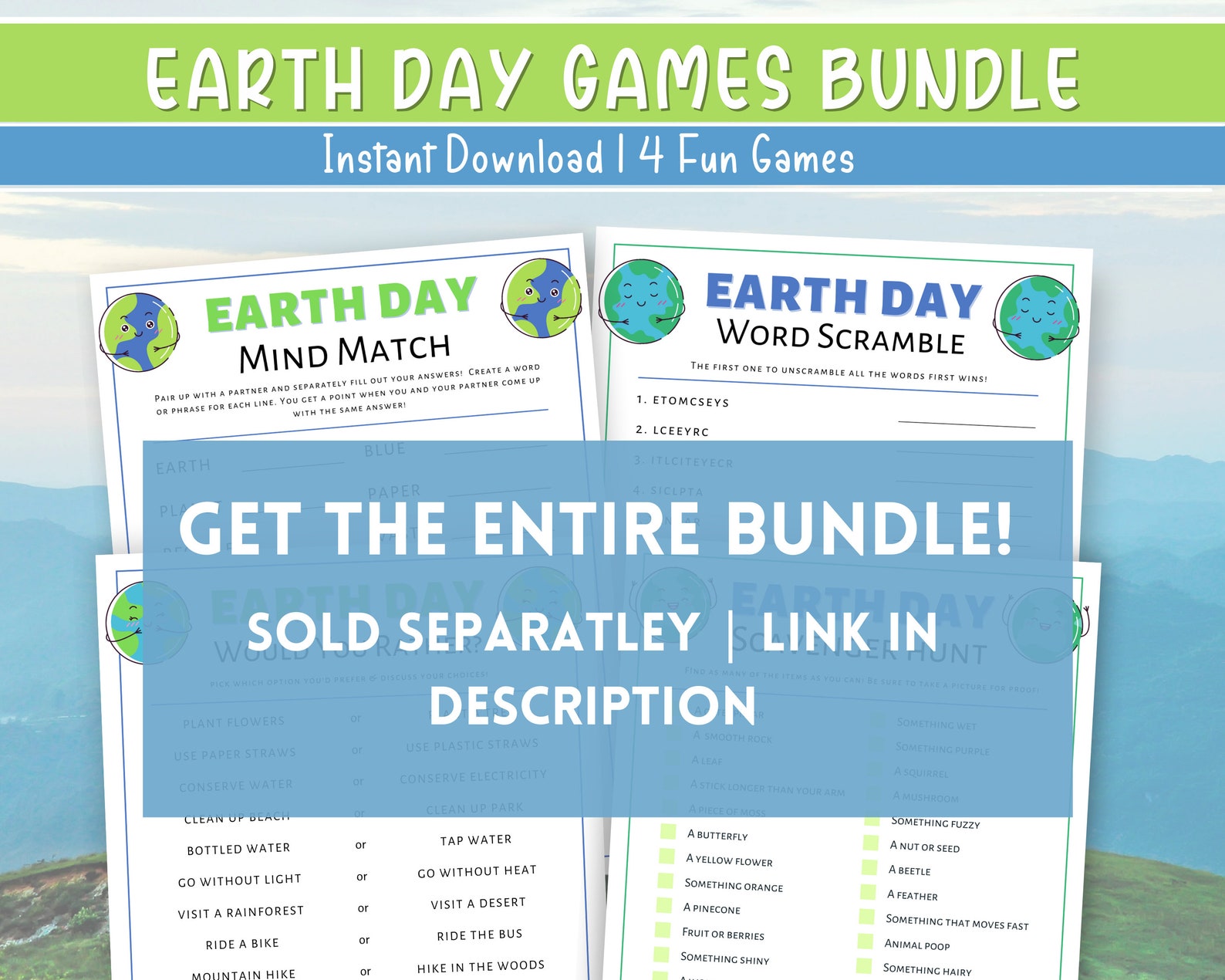 Earth Day Would You Rather Earth Day Games Earth Day - Etsy