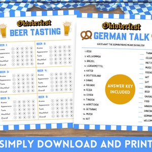 Oktoberfest Games Bundle, Printable Oktoberfest Games, Beer Festival ...