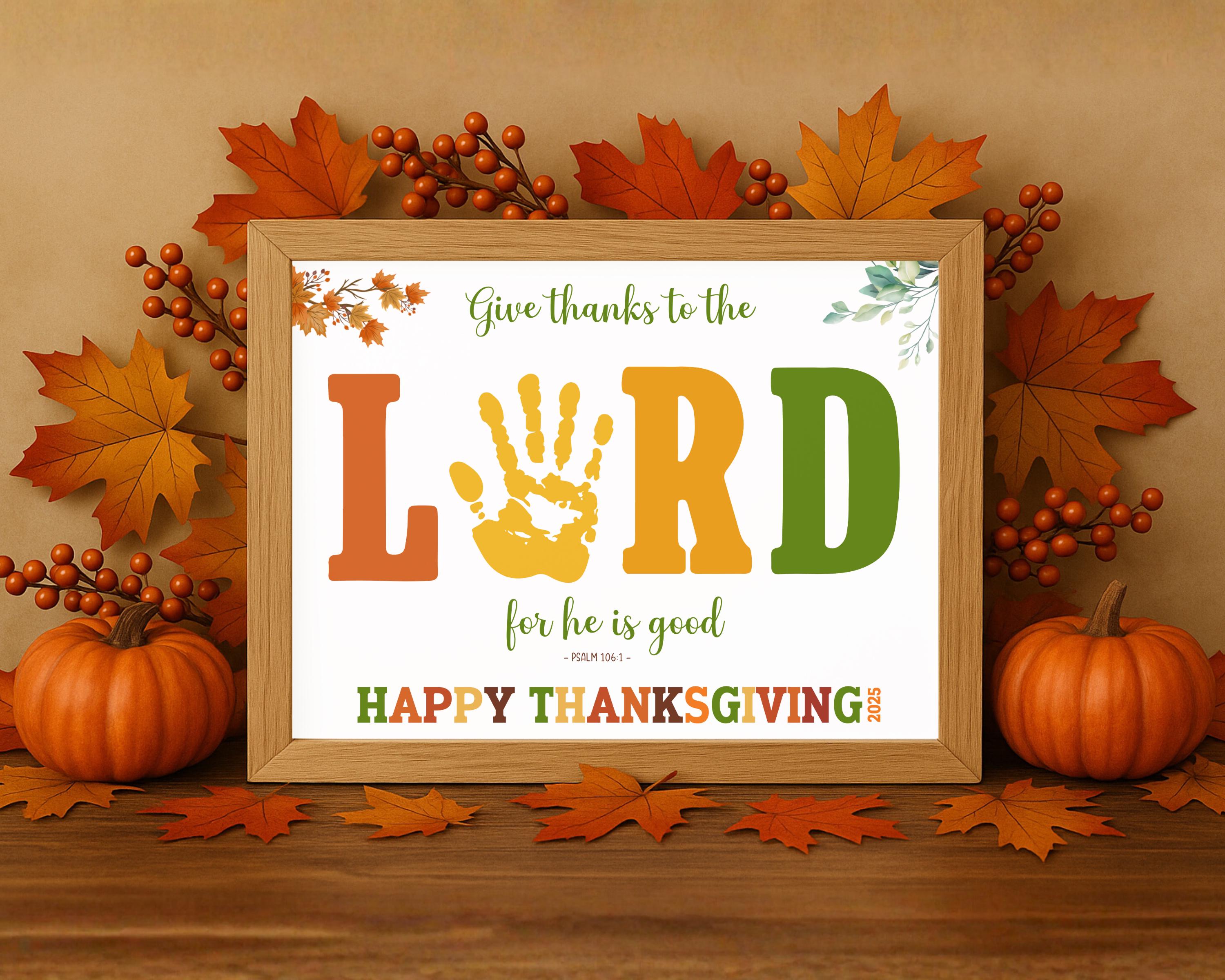 Christian Thanksgiving Handprint Art Craft, Sunday School Activity ...