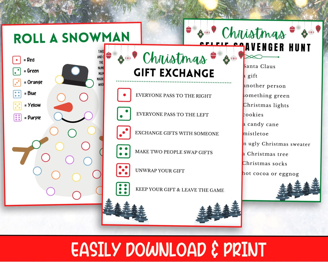 Printable Christmas Party Games 20 Christmas Games Bundle - Etsy