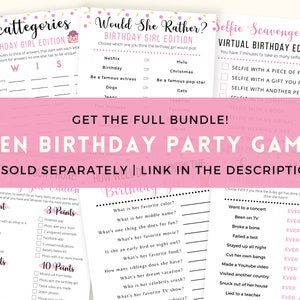 Teen What's on Your Phone Game, Teen Birthday Party Game, Virtual ...