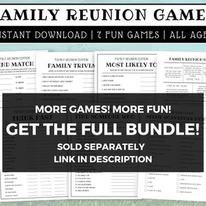 Family Reunion Scavenger Hunt, Family Reunion Game, Family Scavenger ...