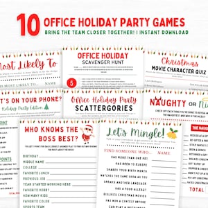 Office Holiday Party Games, Office Christmas Party Games, Office Holiday Games Bundle, Office ...