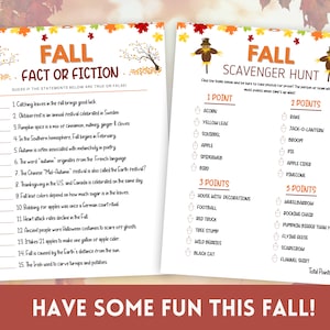 Fall Games Bundle, Printable Autumn Game Bundle, Fall Activities for ...