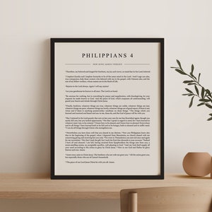Bible Page Poster - Entire Chapter of Philippians 4 (NKJV) Christian ...
