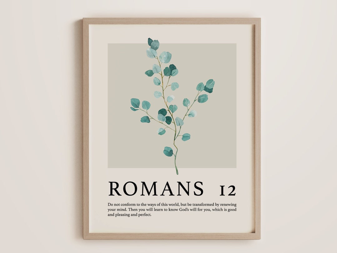 Renewing Your Mind, Christian Design With Eucalyptus Leaf, Romans 12:2 ...