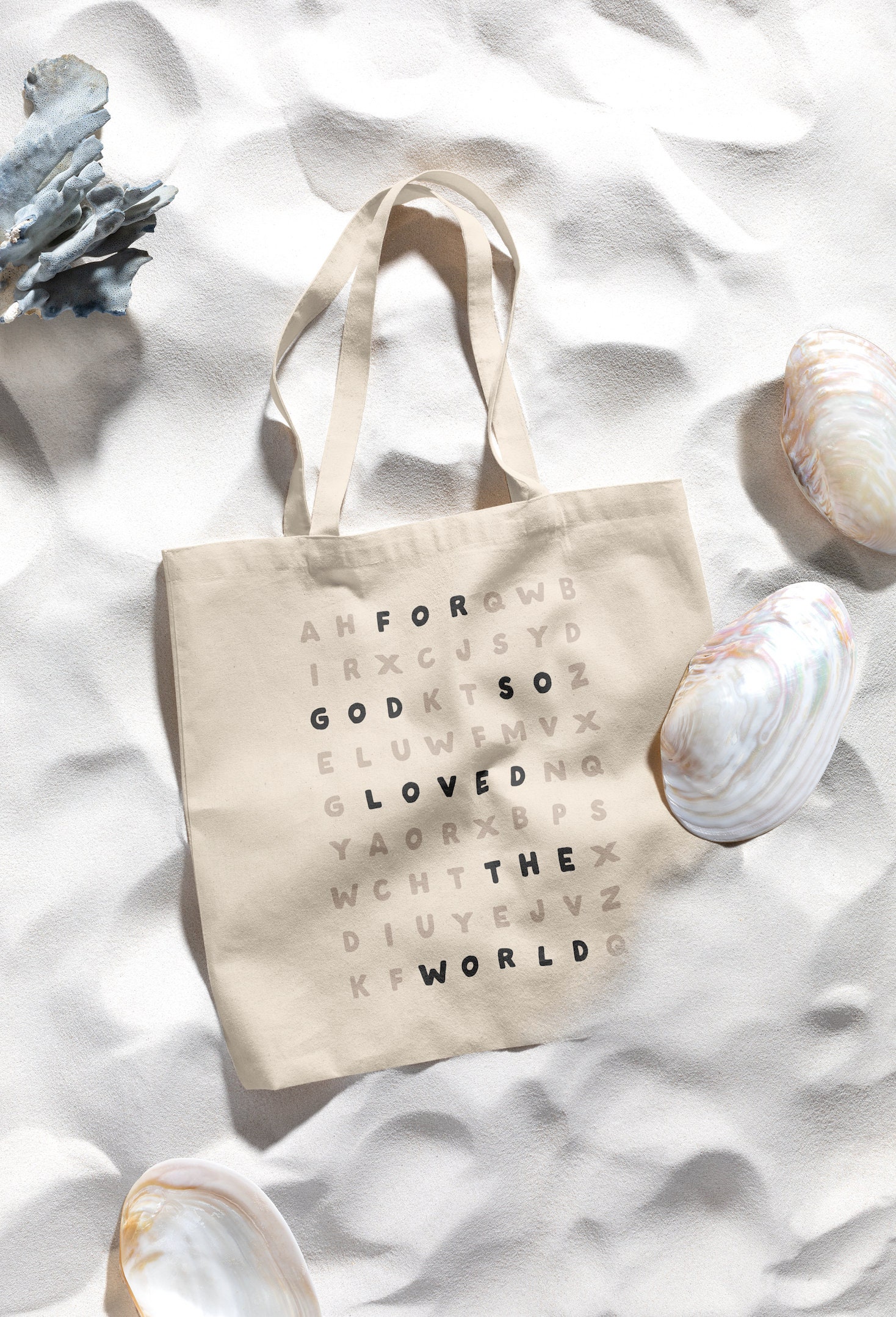 Christian Canvas Tote Bag for Church, Sunday School, and Religious ...
