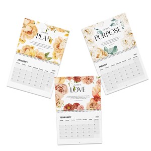 2025 Bible Calendar Bible Verse Wall Calendar With Spiral Bound ...
