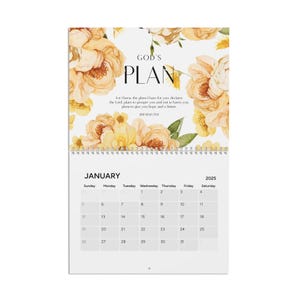 2025 Bible Calendar Bible Verse Wall Calendar With Spiral Bound ...