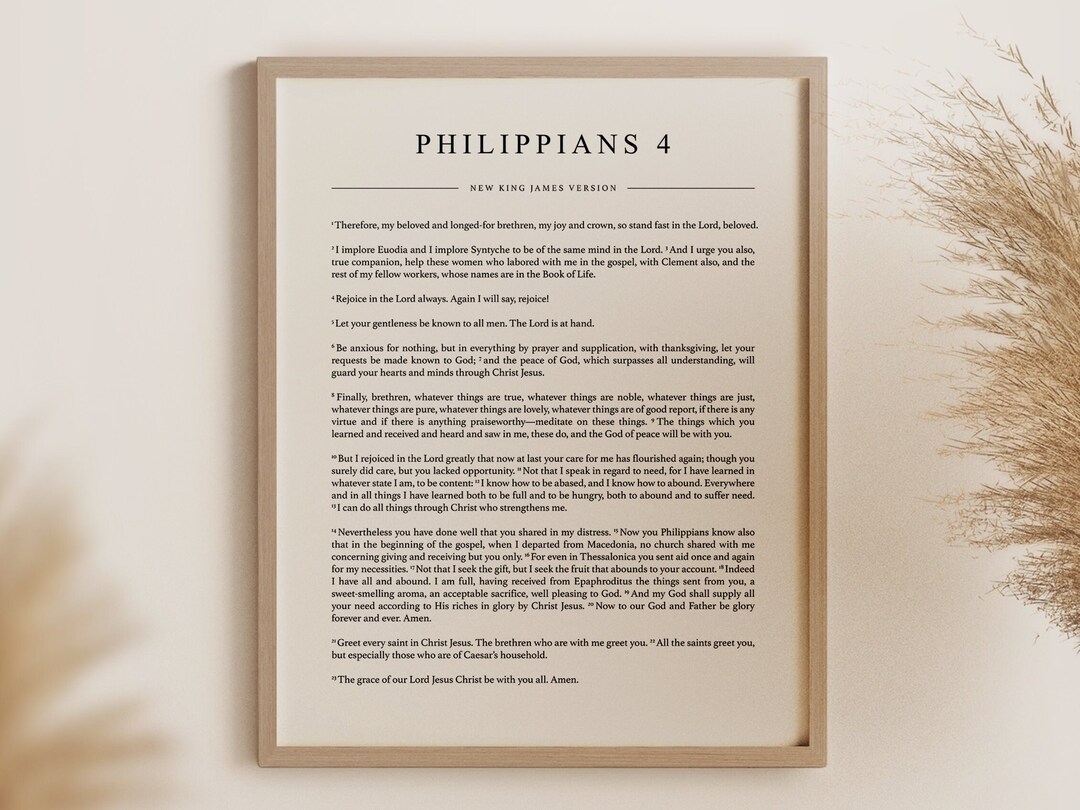 Custom Bible Page Poster - Entire Chapter, Christian Bible Passage Art ...