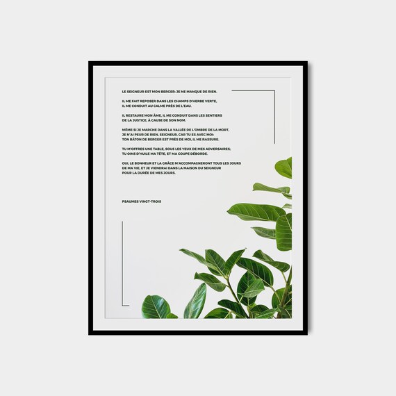 Psaumes 23 Psalms 23 In French Christian Chretien Wall Art Etsy psaumes-23-psalms-23-in-french-christian-chretien-wall-art-etsy