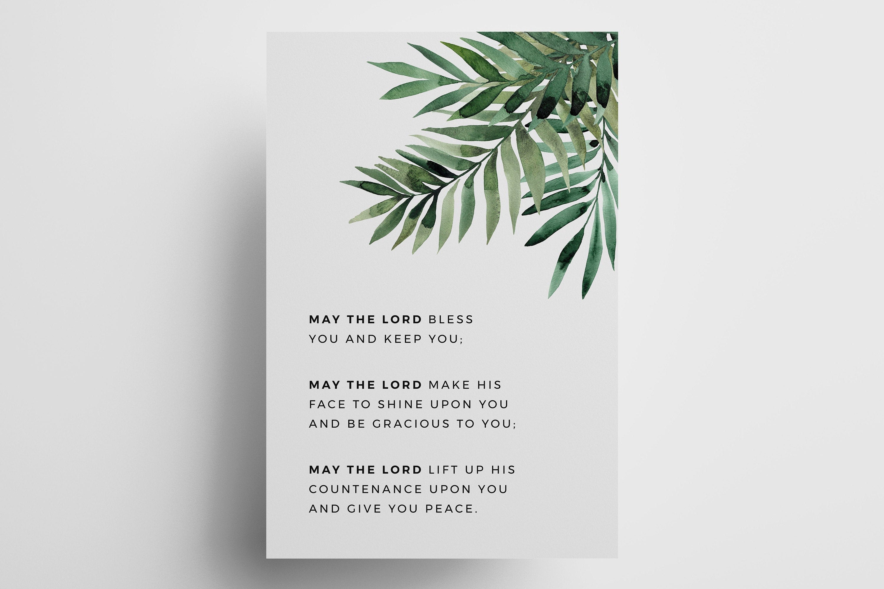 The Benediction - May the Lord Bless You and Keep You, Minimal Bible ...