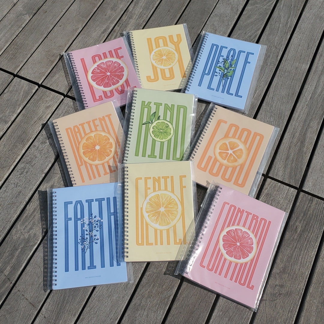 Custom Spiral Lined Notebook, Fruit of the Spirit Citrus Theme Journal ...