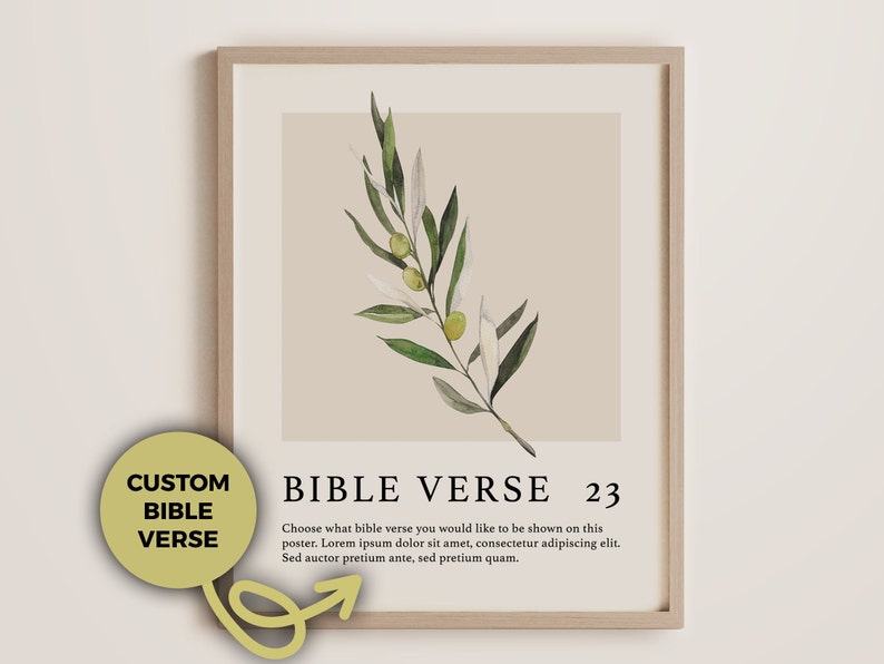Customizable Bible Verse Poster Ideal Gift, Add Your Favorite Scripture ...