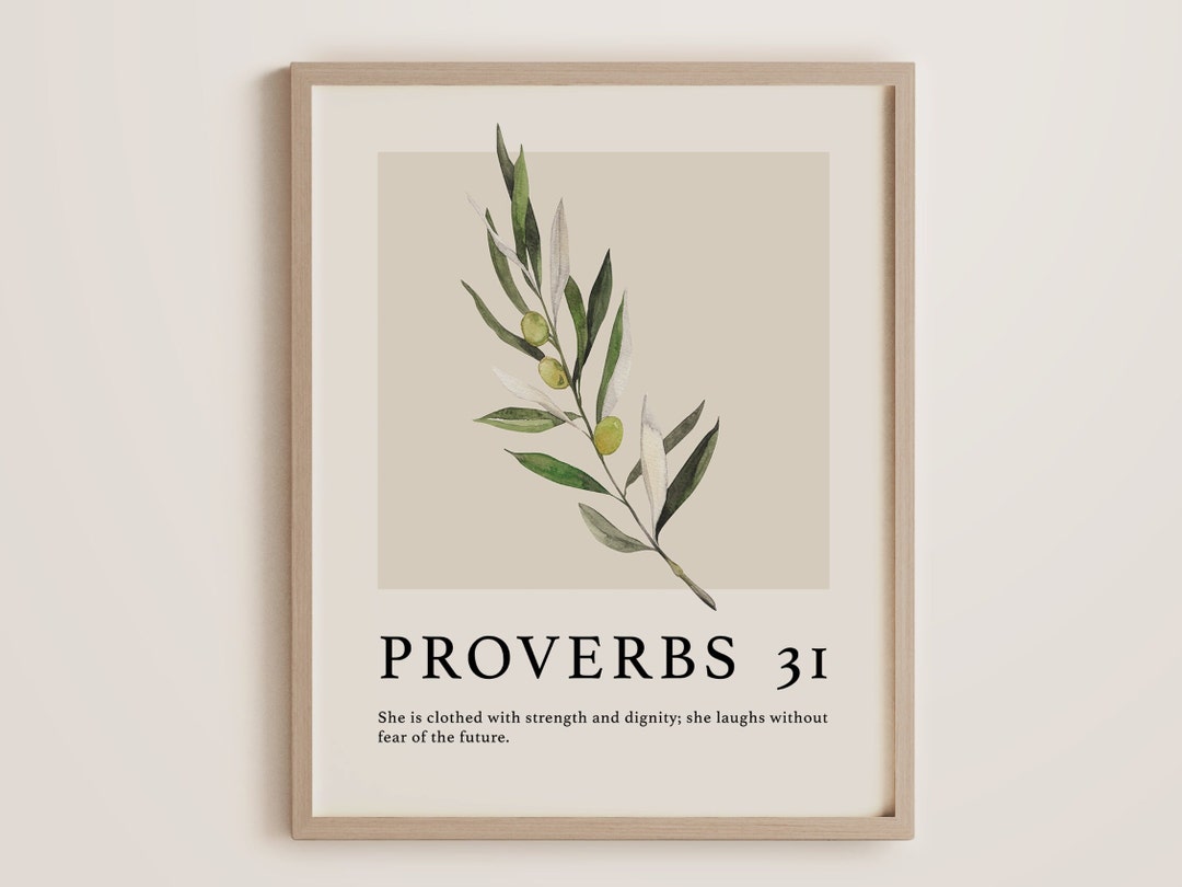 Boho-style 'proverbs 31 Woman' Poster Gift for Her - Christian Wall Art ...