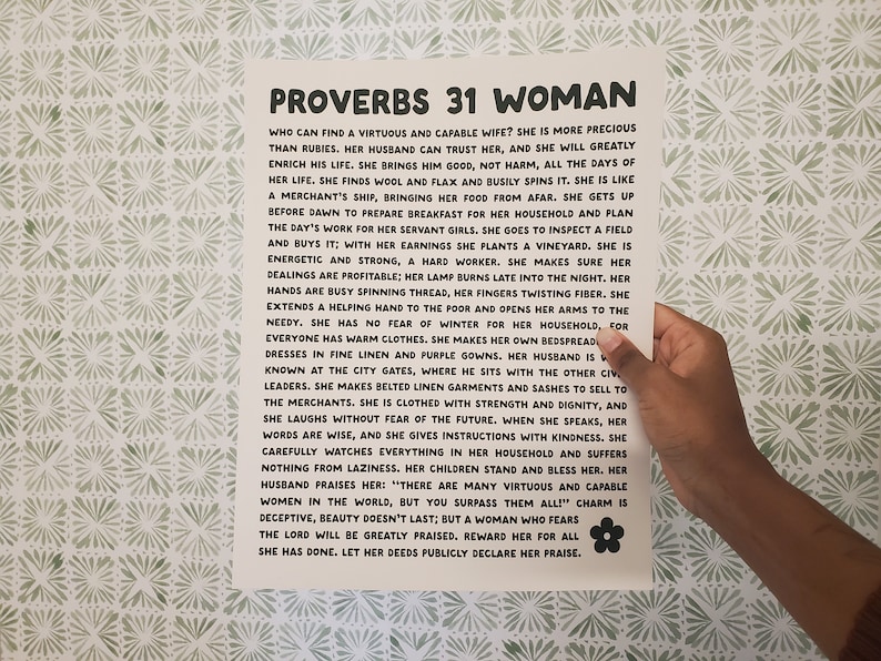 Gift for Christian Women Proverbs 31 Bible Passage Print, Perfect for ...