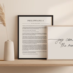Bible Page Poster - Entire Chapter of Philippians 4 (NKJV) Christian ...