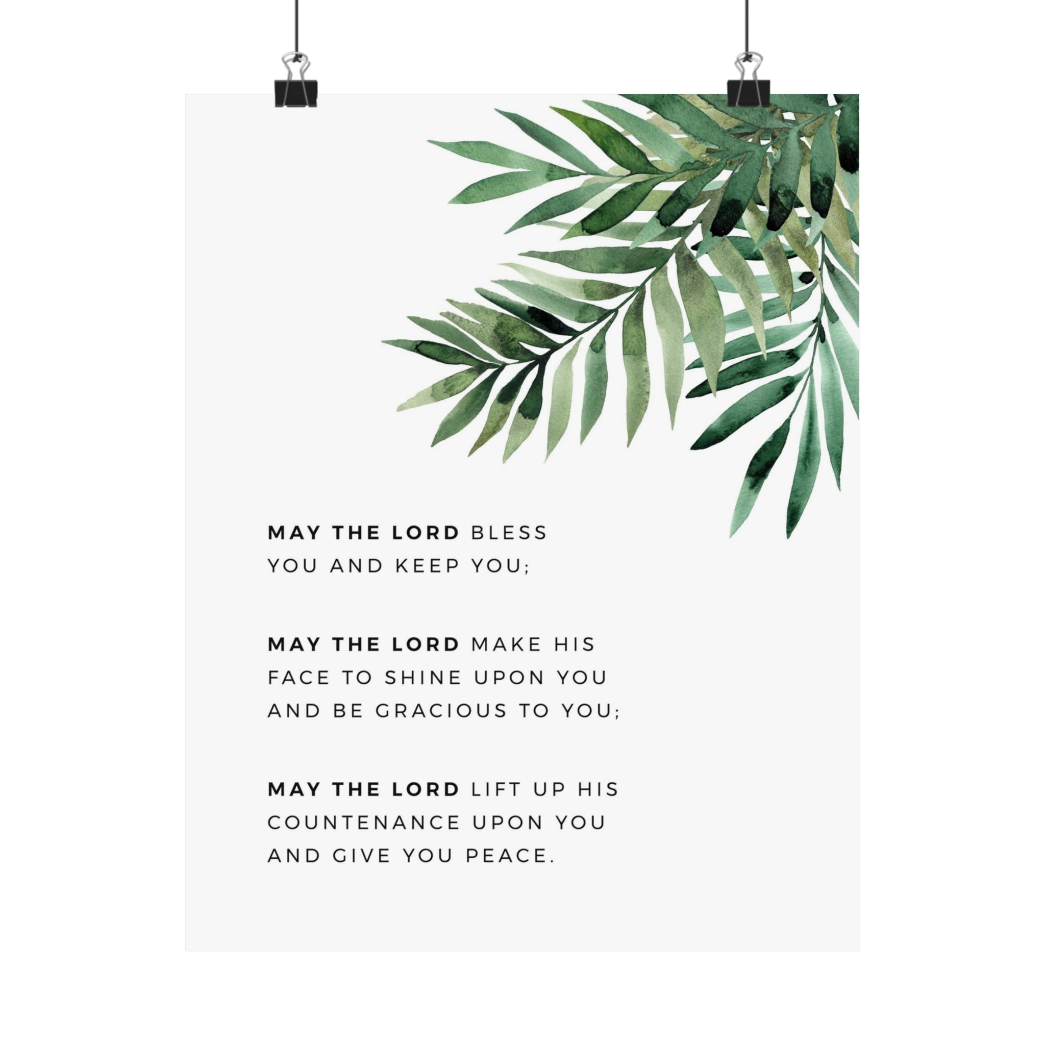 The Benediction May the Lord Bless You and Keep You, Minimal Bible ...