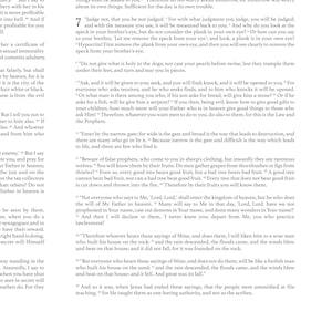 Bible Page Poster - Sermon on the Mount, Matthew 5, 6, 7 (KJV ...