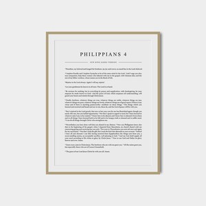 Bible Page Poster - Entire Chapter of Philippians 4 (NKJV) Christian Bible Passage Art (digital ...
