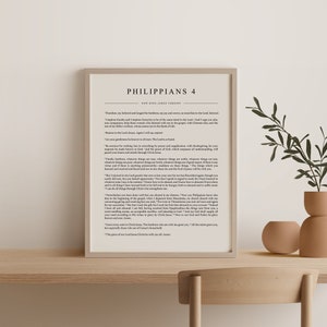 Bible Page Poster - Entire Chapter of Philippians 4 (NKJV) Christian ...