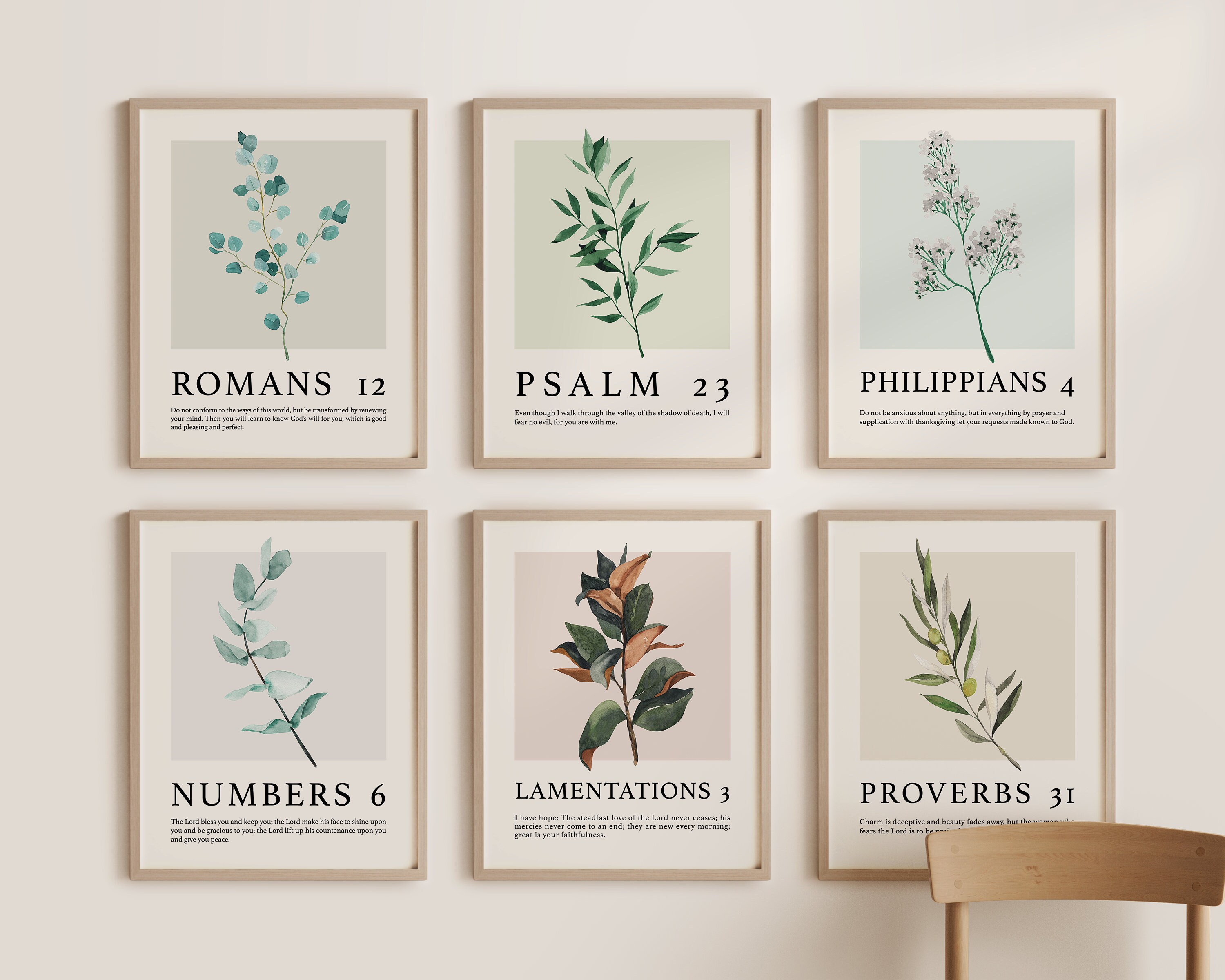 The Lord Bless You & Keep You, Eucalyptus Boho Aaron's Blessing Bible ...