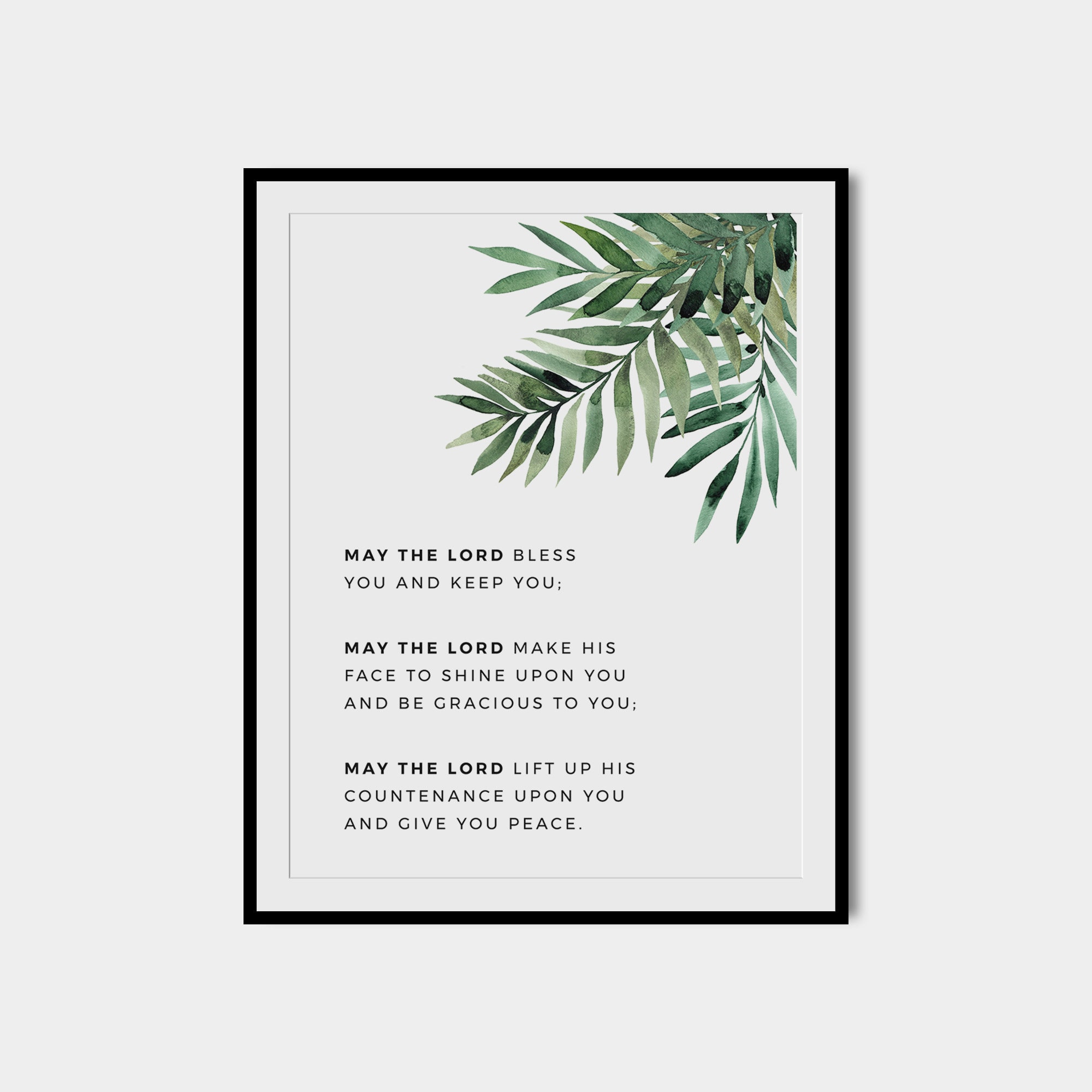 The Benediction May the Lord Bless You and Keep You, Minimal Bible ...