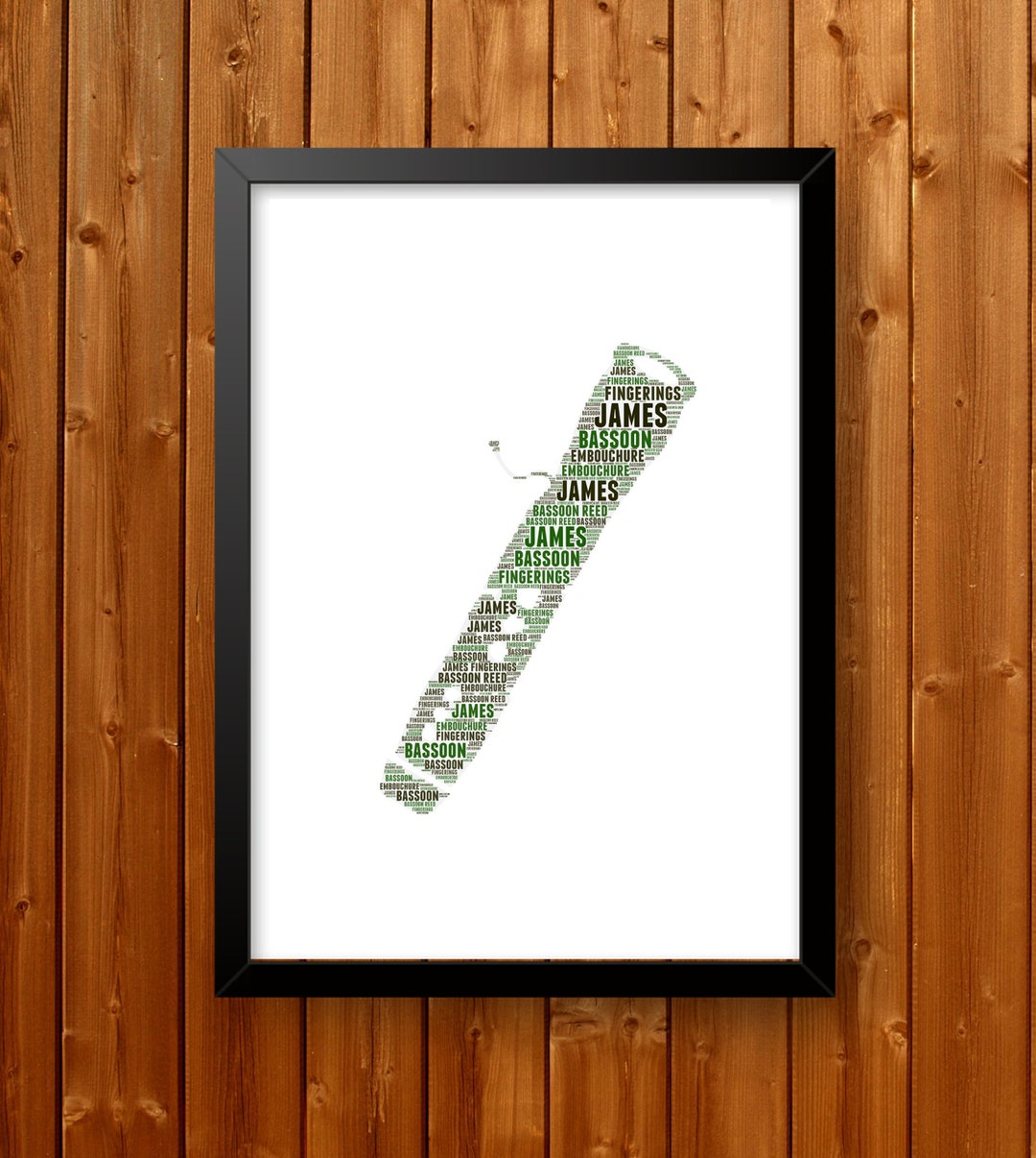 Personalised Bassoon Poster Art, Bassoonist Poster, Bassoon Player Gift ...