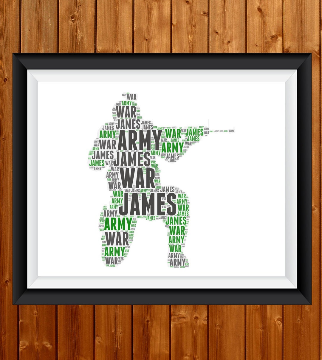 Personalised Soldier Armed Forces Marines Army Military Word Art Print ...