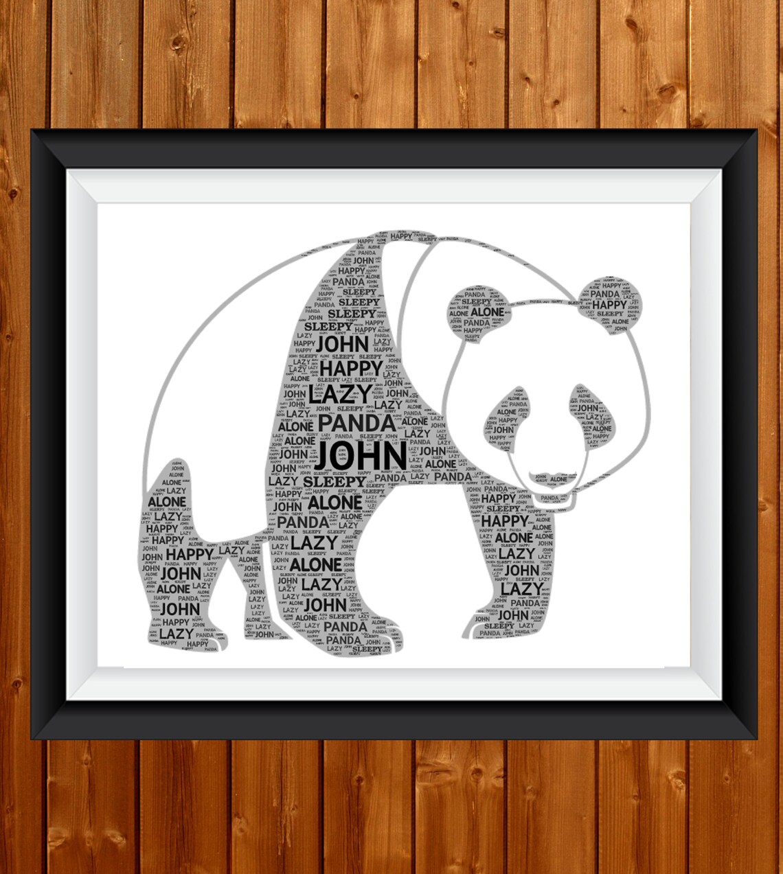 Personalised Panda Gifts Word Art Wall Print Panda Bear Cub - Etsy