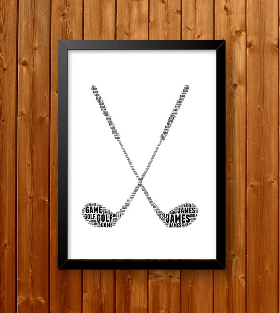 Personalised Golf Club Word Art Gift Golfing Gifts PRINTABLE | Etsy