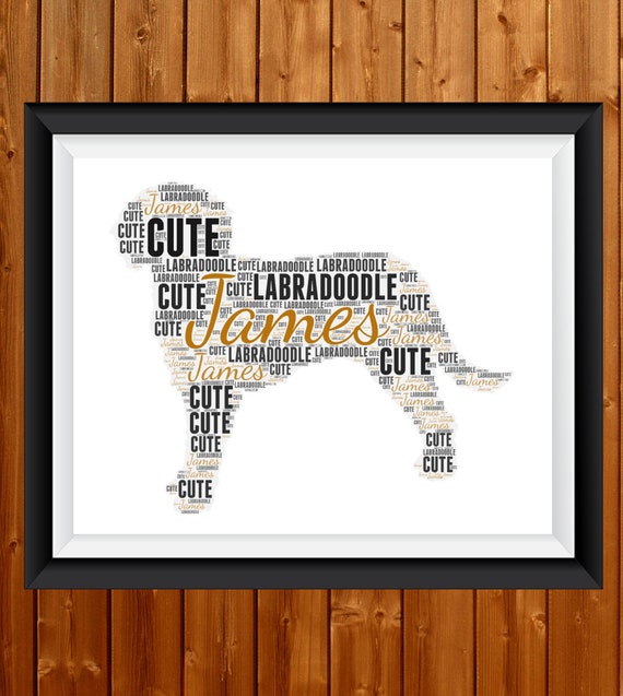 Personalised Labrador Gift PRINTABLE Labrador Word Art Gift - Etsy