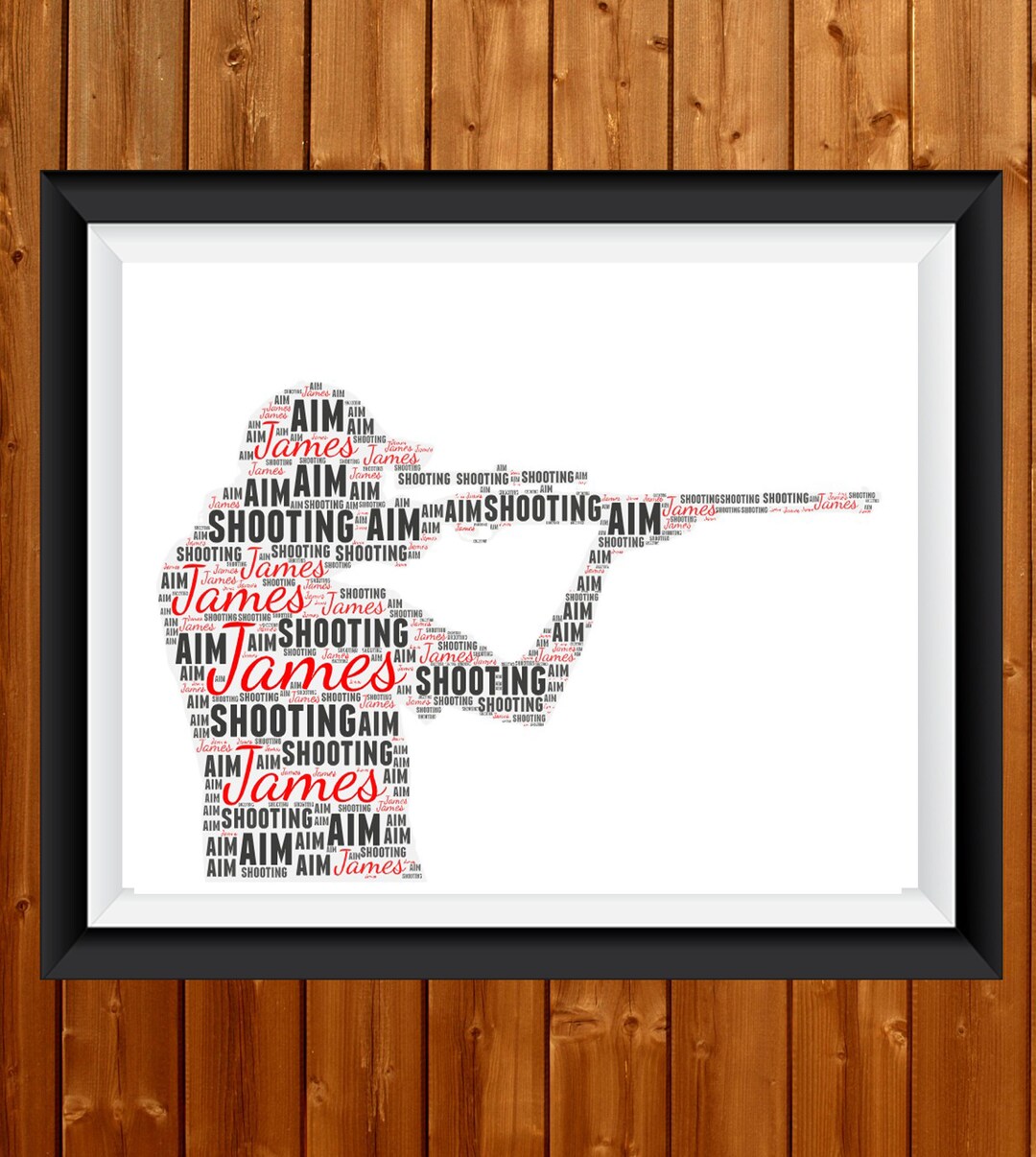 Personalised Shooting Word Art, Hunting Gift, Clay Pigeon Wall Art ...