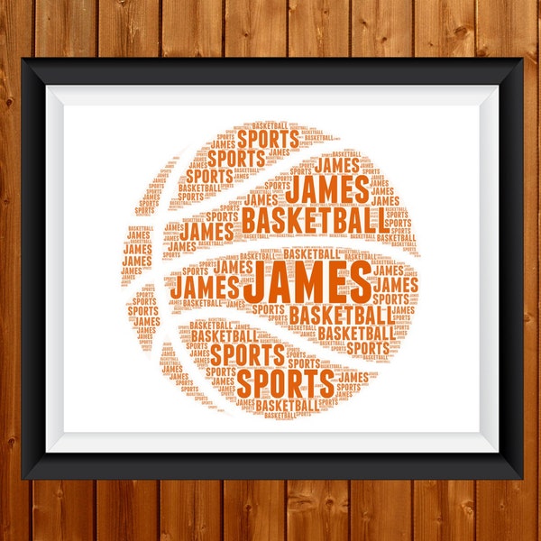 Basketball Word Art - Etsy