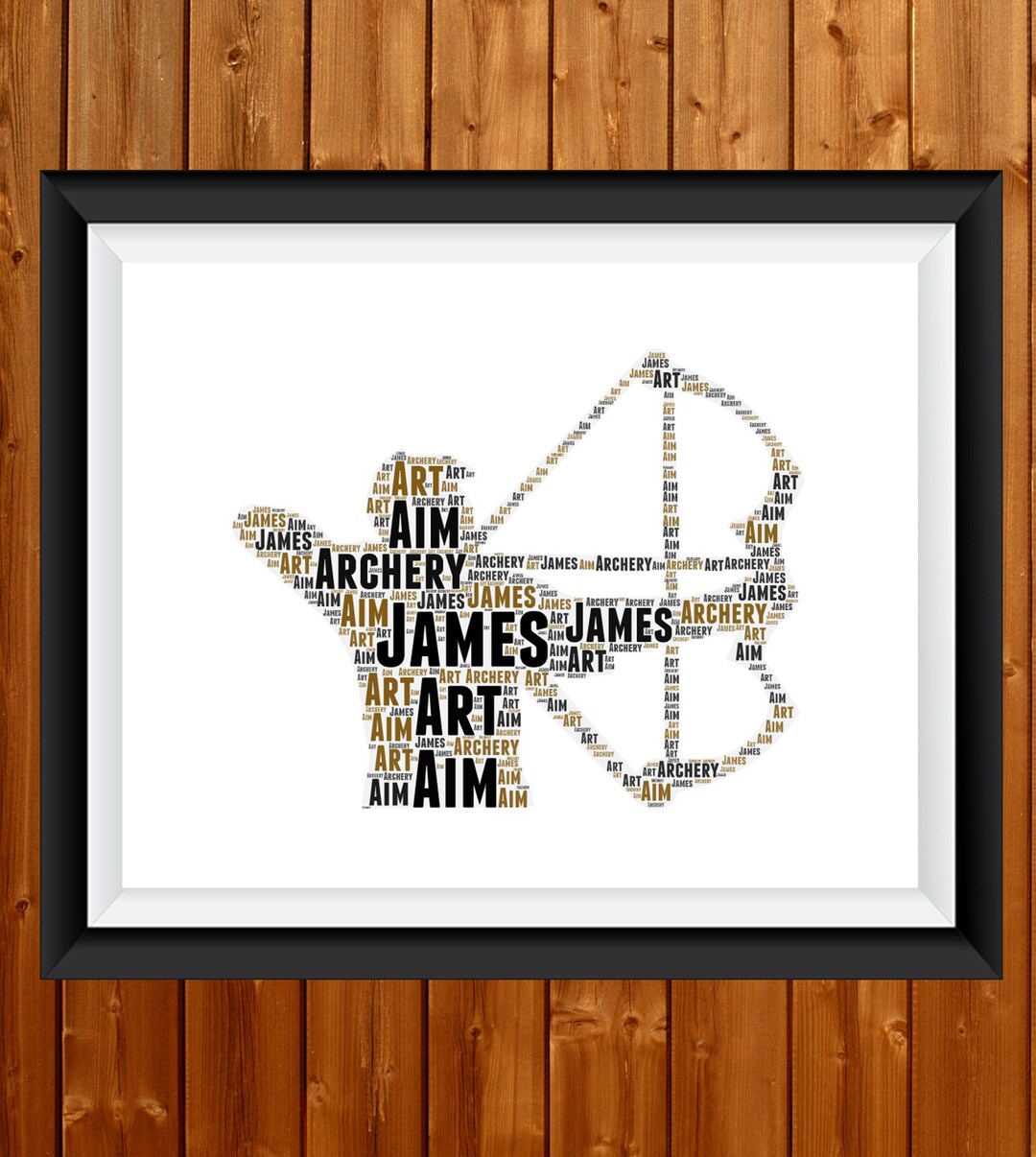 Personalised Men Archery Word Art, Archery Gift, Archery Wall Art, Men ...