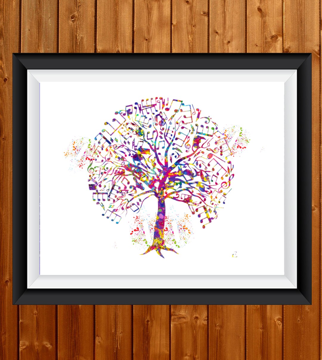Music Tree Watercolor Print Treble Clef Art Print Art Print Music Notes ...