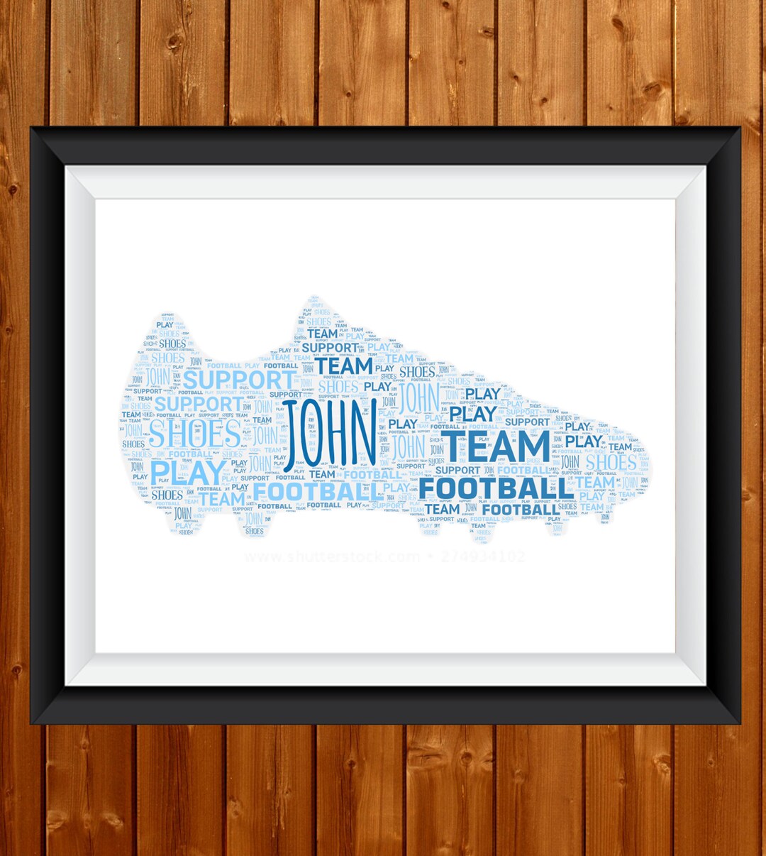 Football Word Art - Personalised Word Art Gift- Football Gift for ...