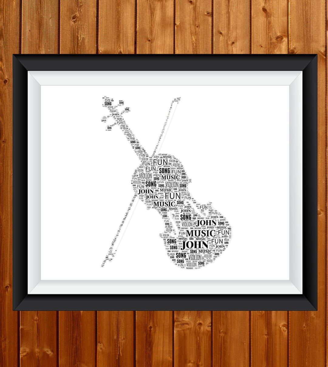 Personalised Violin for Her for Violinist Gift Word Art Wall Room Decor ...