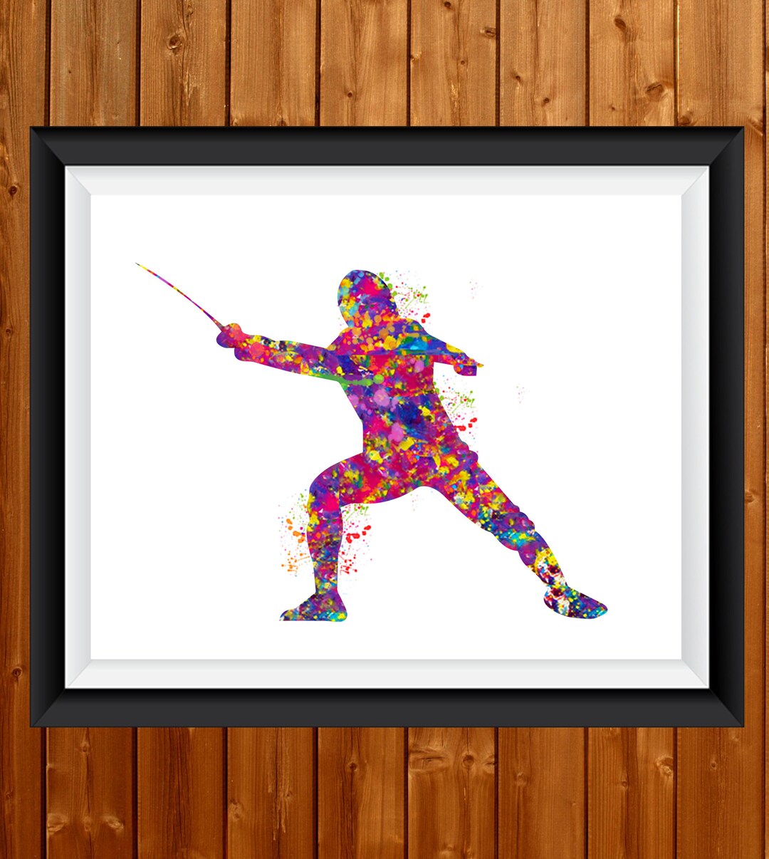 Fencing Gift Art, Fencing Print, Fencing Wall Art, Fencing Printable ...