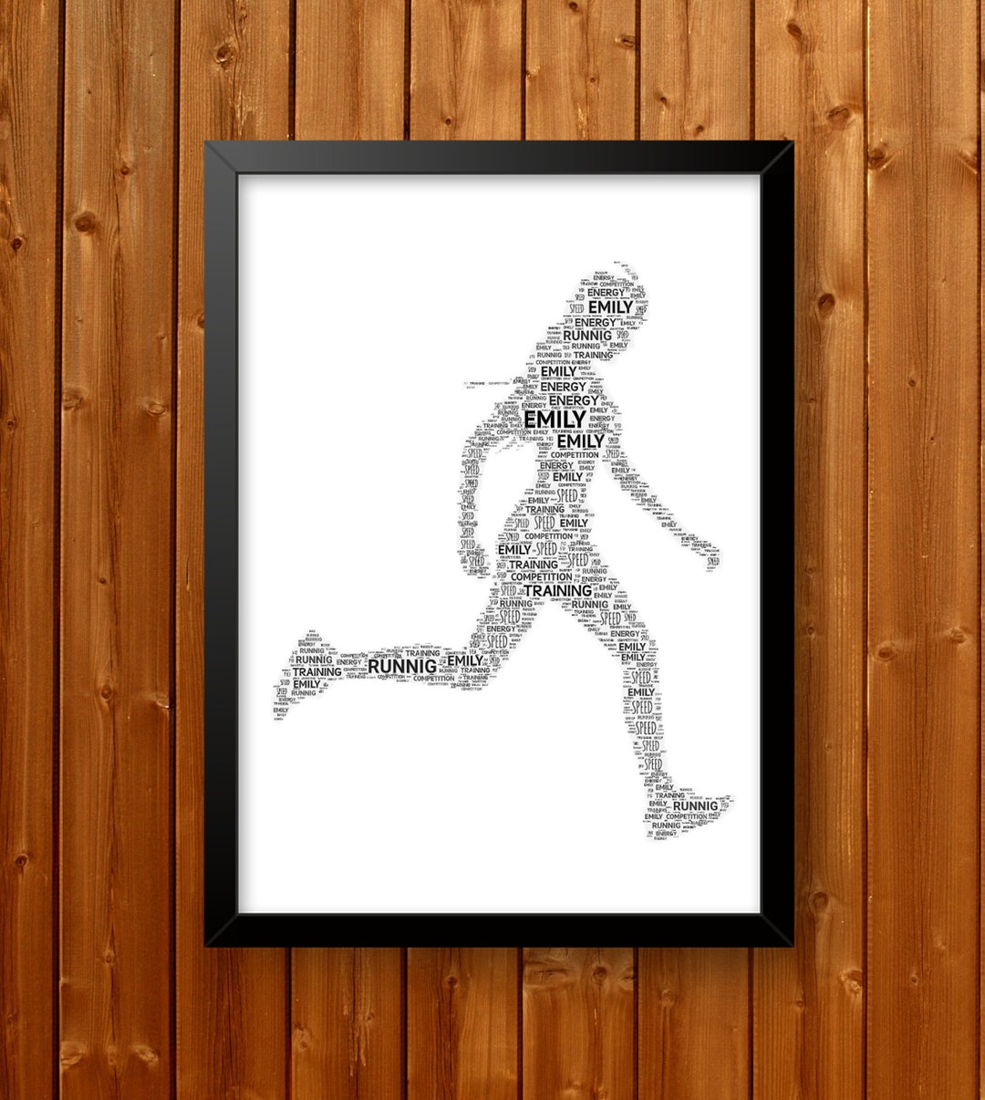 Personalised Running Gift Print for Female Runner Woman Girl ...