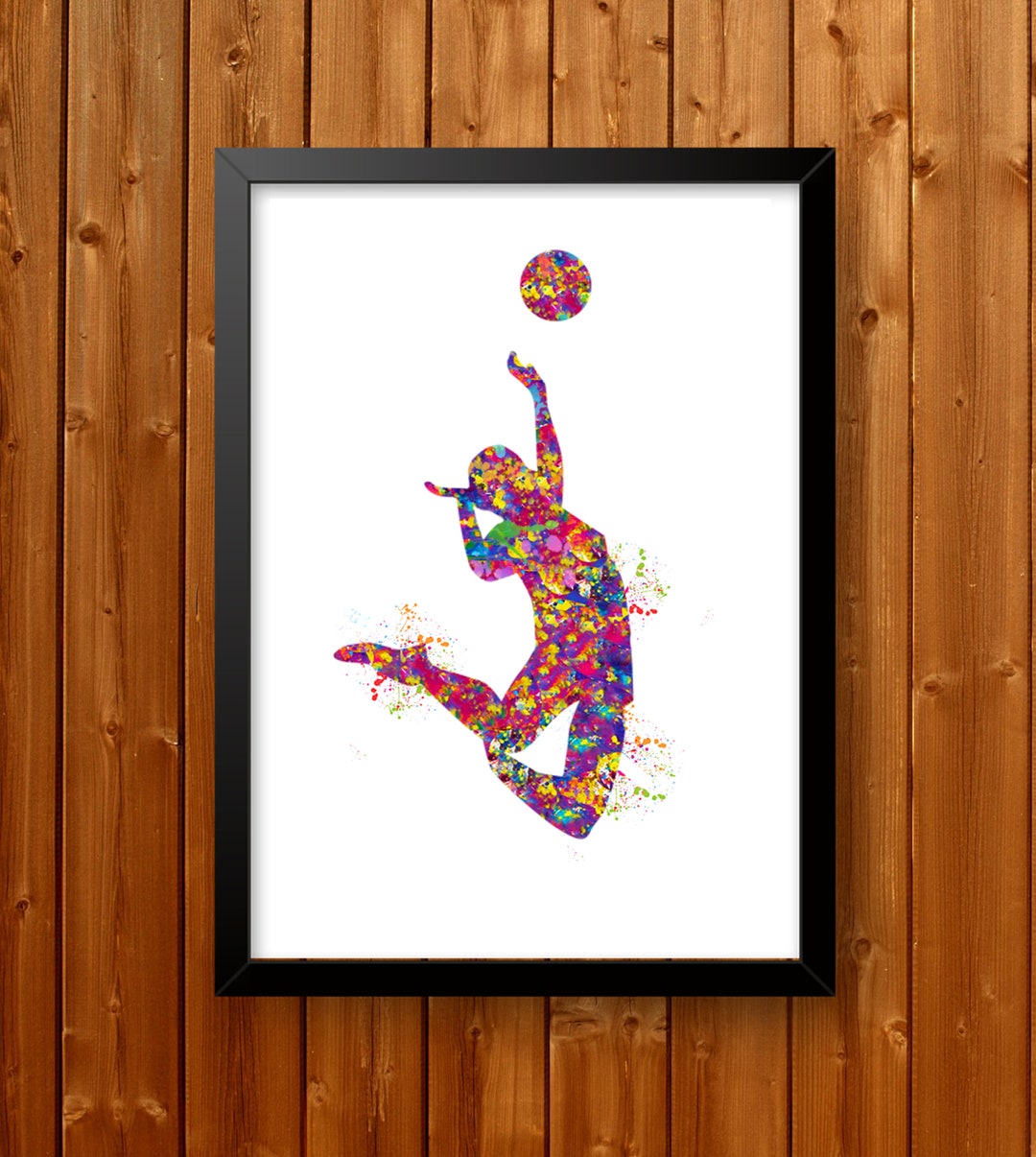 Volleyball Girl Print Gift, PRINTABLE, Volleyball Art, Girl Volleyball ...